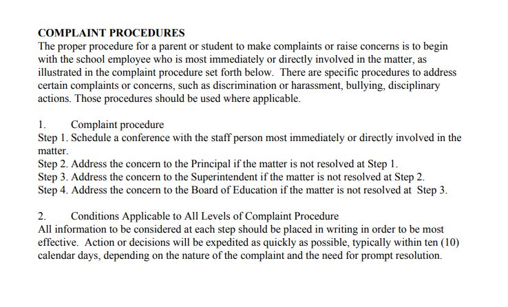 Leyton Public Schools - Chain of Command Procedure